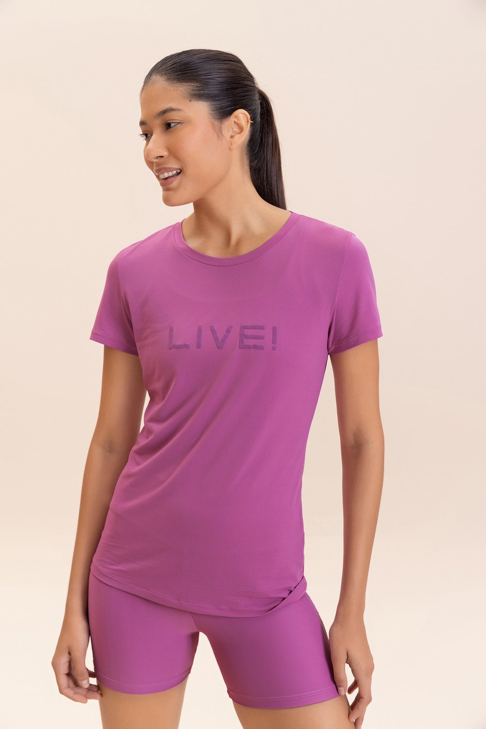 Camiseta Live Icon Comfort Rosa Feminino - HUPI